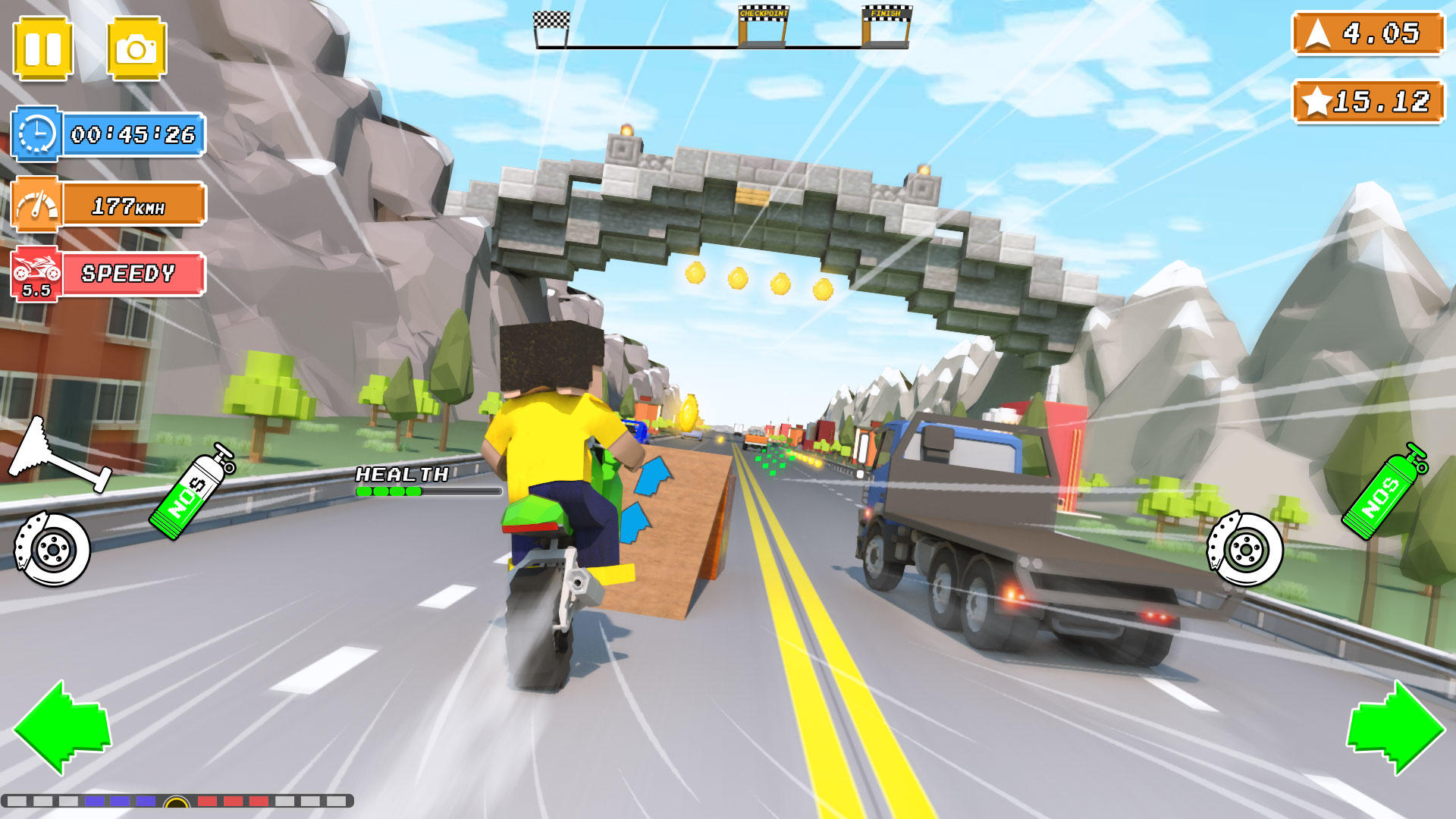 Blocky Bike Rider: Moto Racing android iOS apk download for free-TapTap