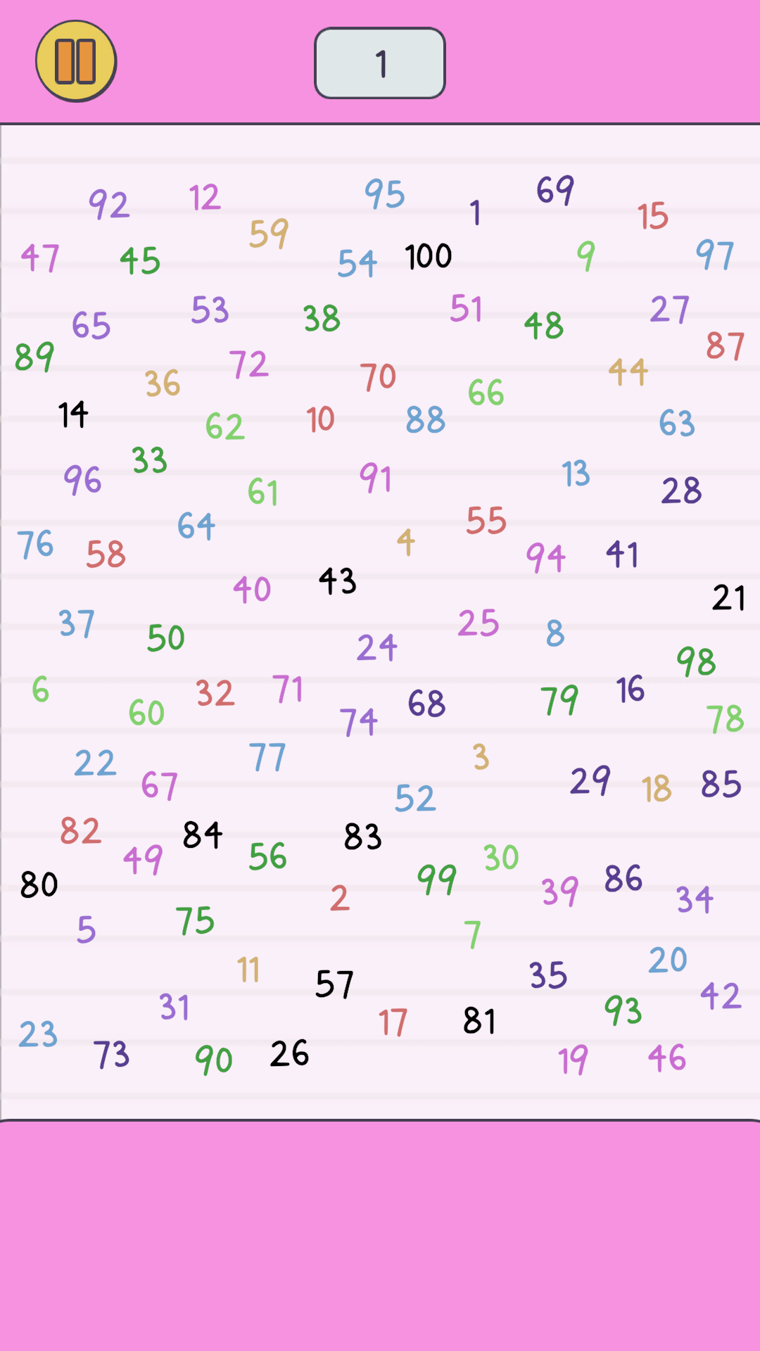 Spot the numbers: 1 to 100 android iOS apk download for free-TapTap