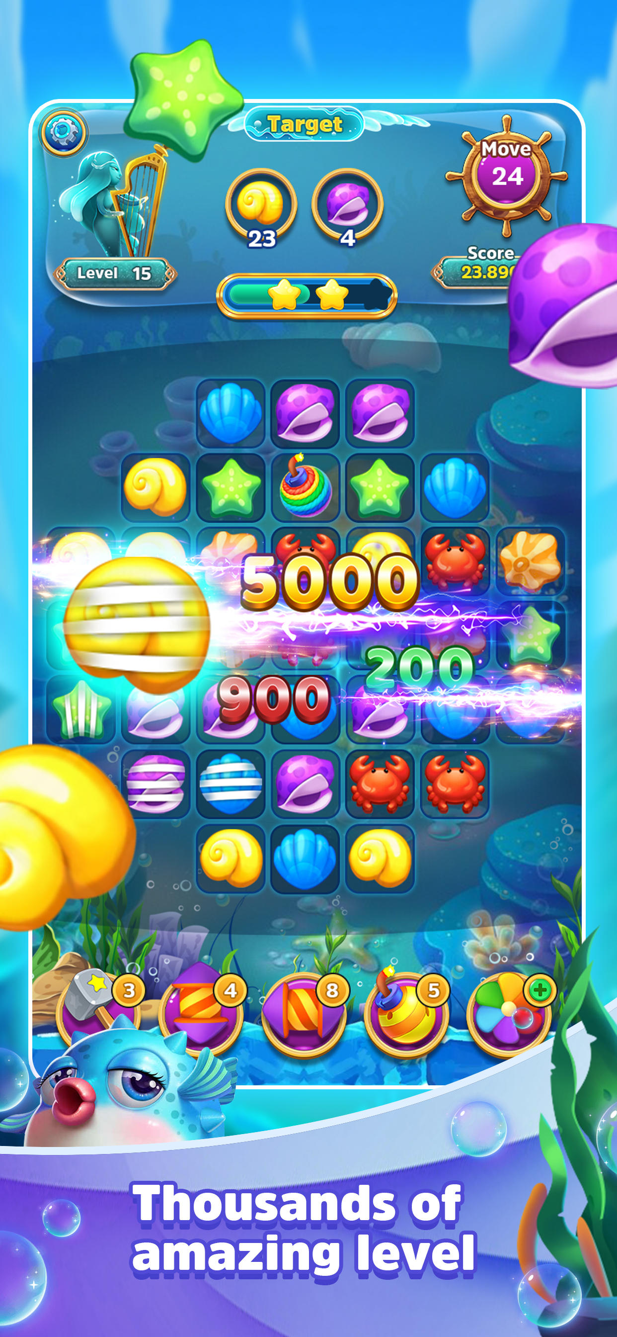 Sea creatures - Match 3 game android iOS apk download for free-TapTap