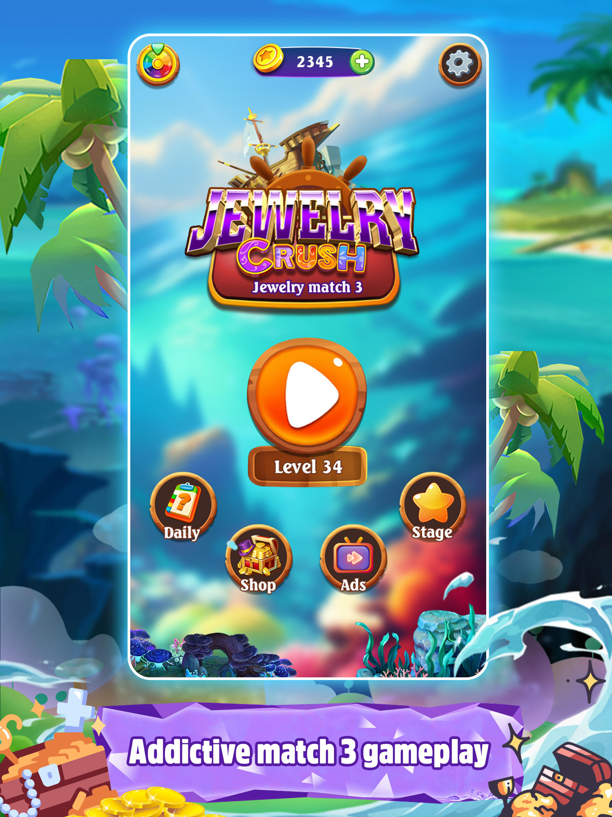 Jewelry crush: Jewelry match 3 android iOS apk download for free-TapTap
