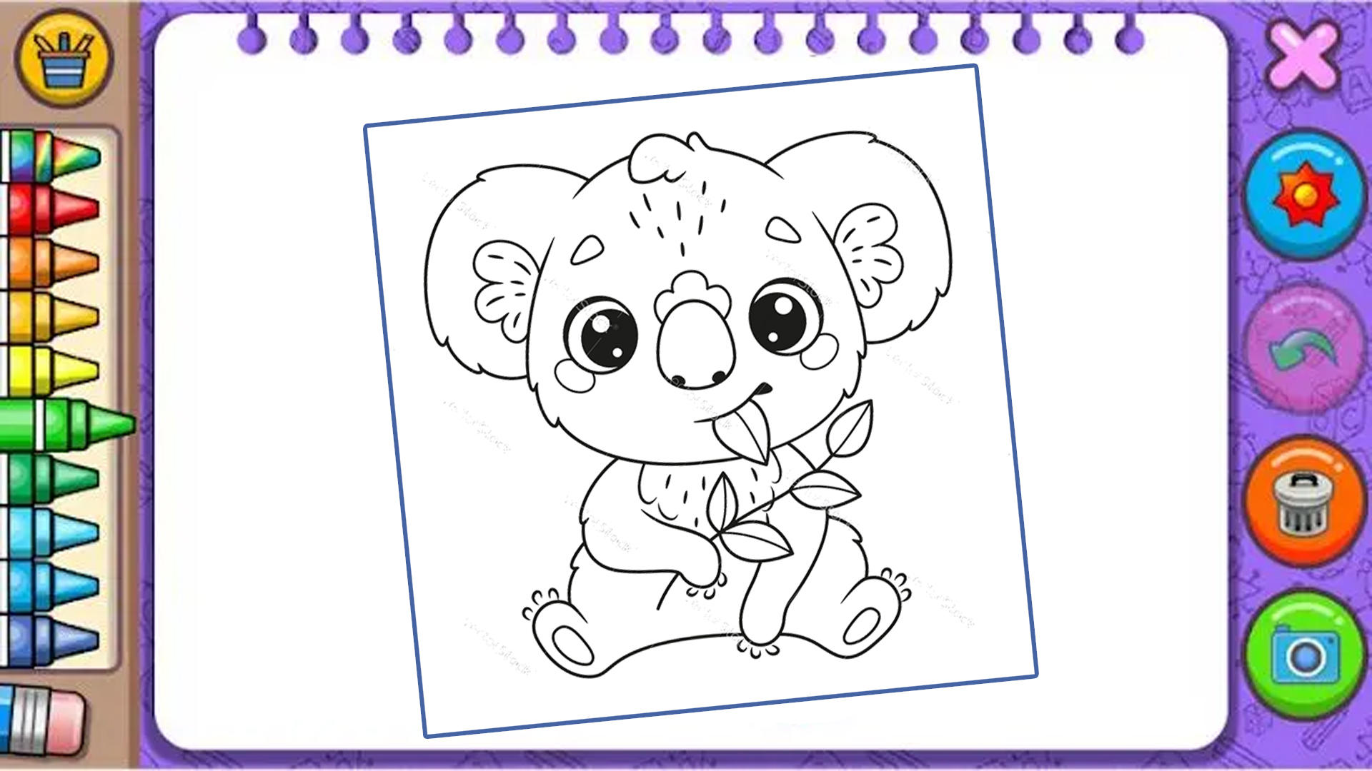 Cute Koala Blue Coloring Game android iOS-TapTap