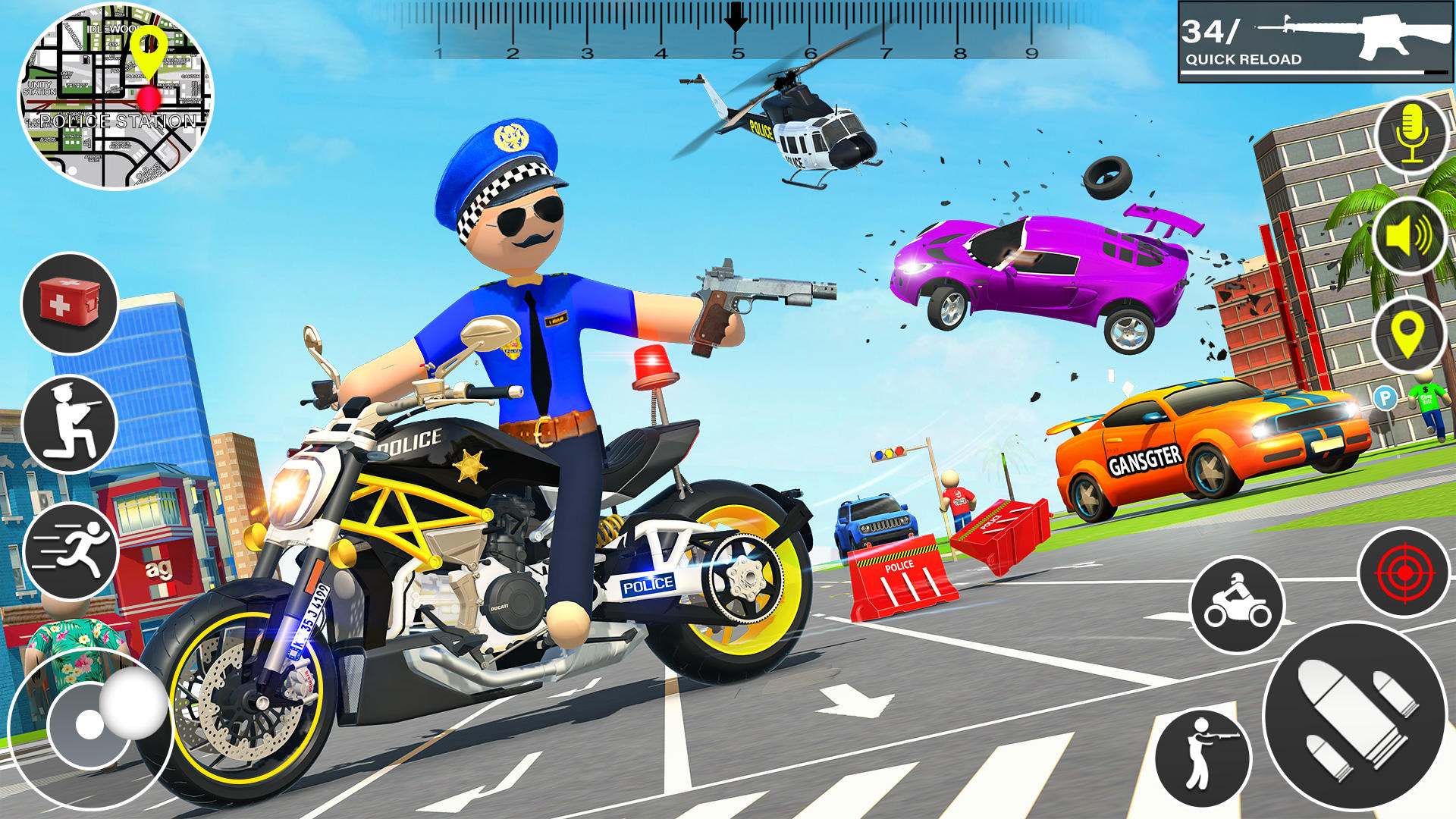 Stickman Police MotoBike Chase android iOS apk download for free-TapTap