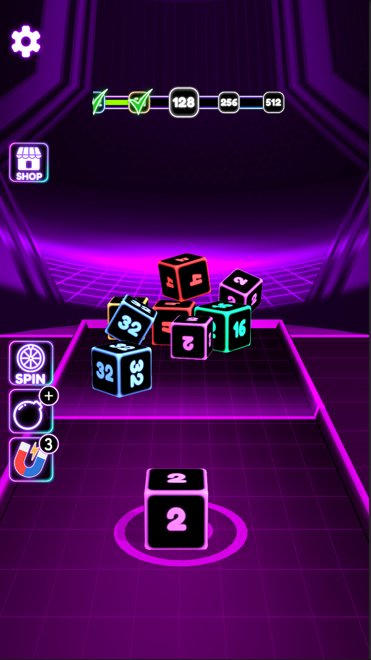 Neon Shooter: 2048 Cubes android iOS apk download for free-TapTap