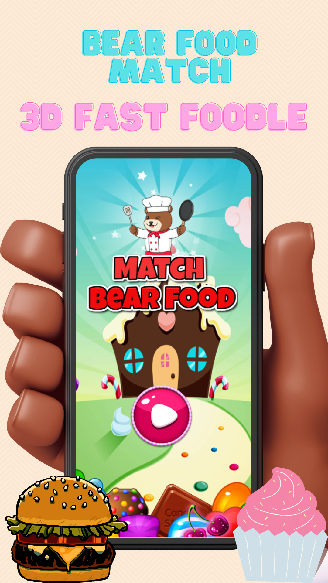 Bear Food Match:3D Fast Foodle android iOS-TapTap