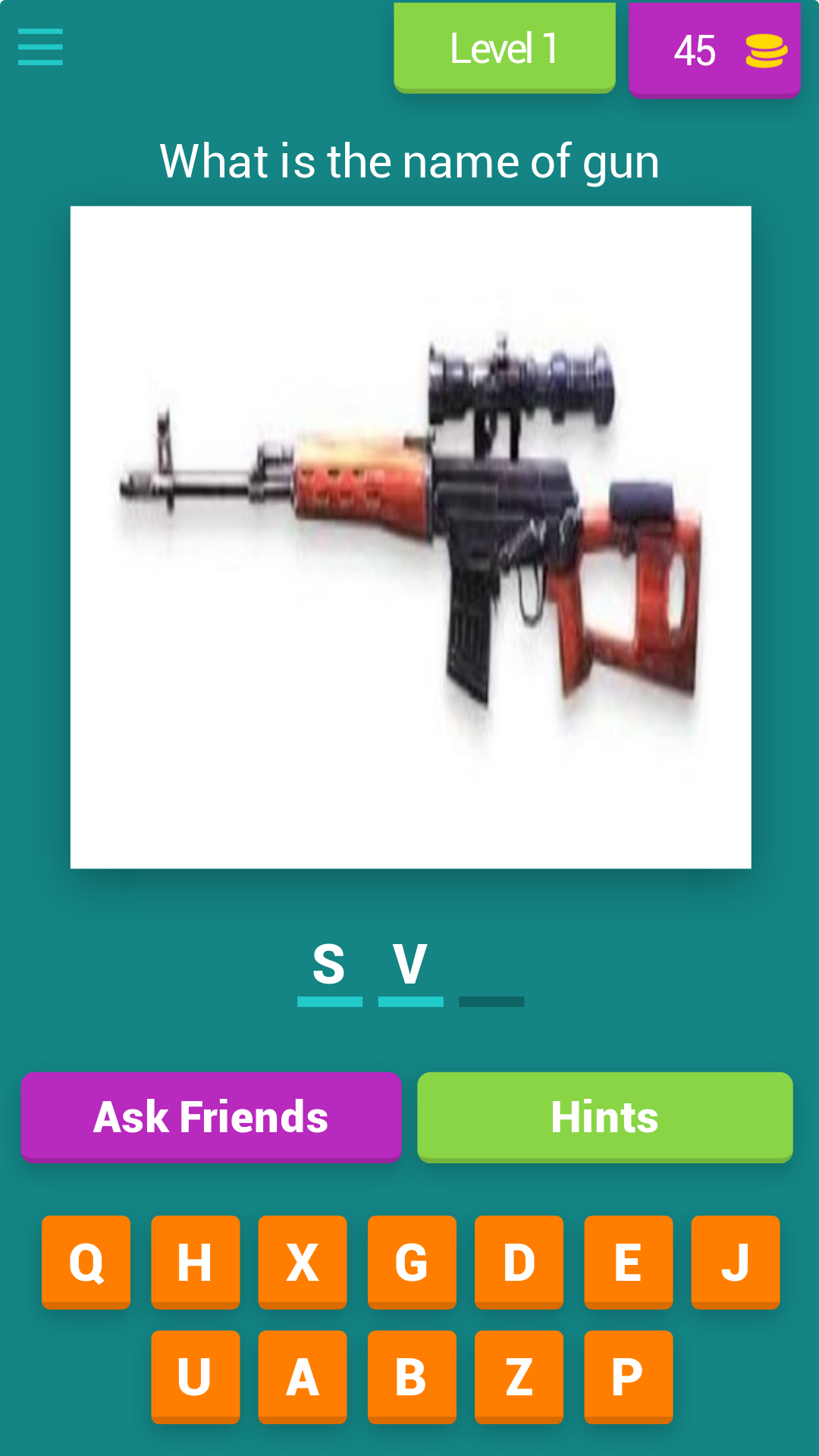 Guess the gun pic android iOS-TapTap