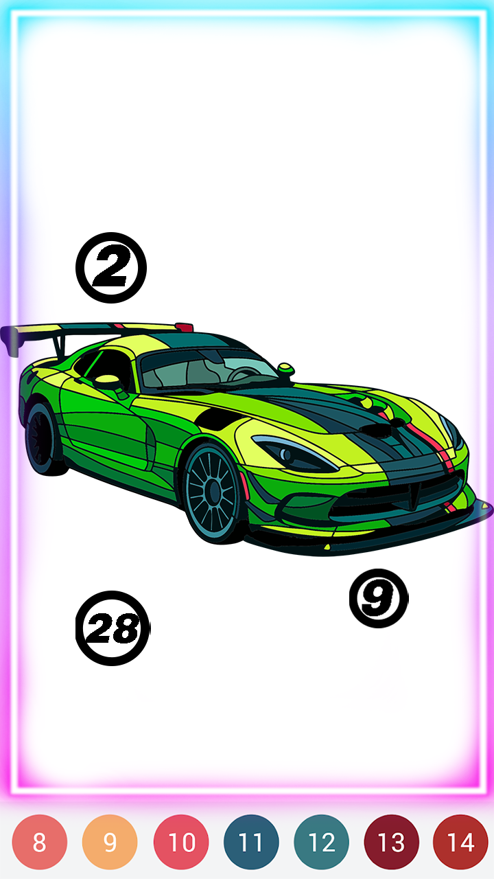Cars Coloring by Number Book android iOS-TapTap