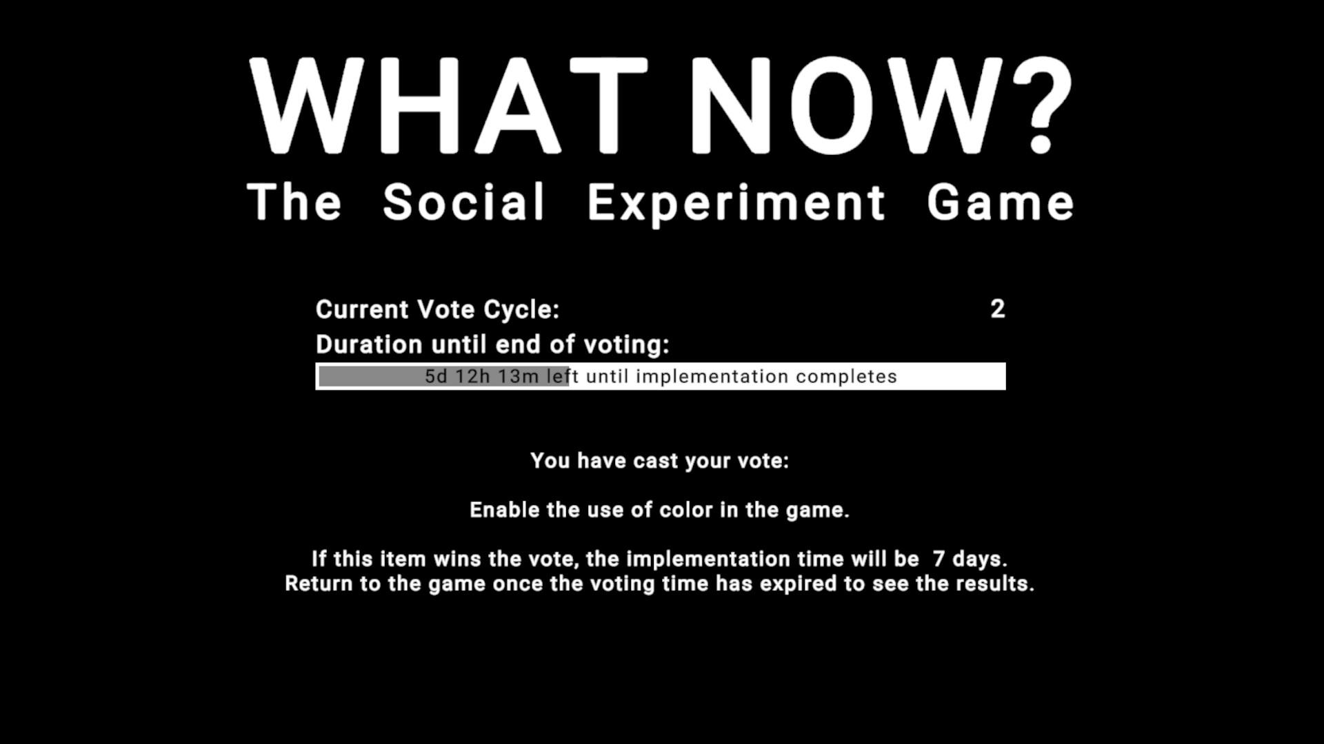 WHAT NOW? - The Social Experiment Game for Android/iOS
