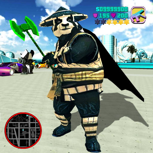 Flame Panda Rope Hero - Super Gangster Panda for Android/iOS