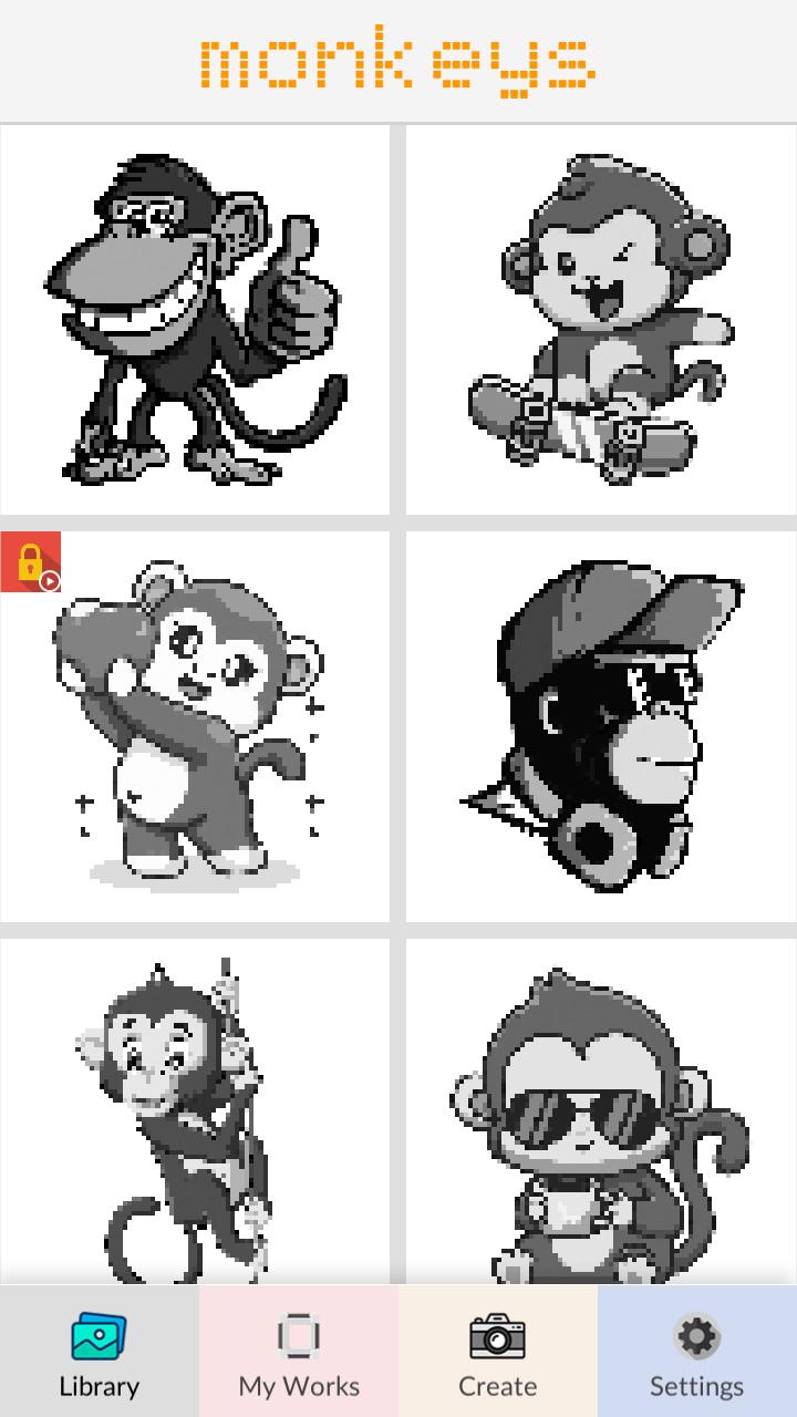 Monkeys Pixel Art android iOS-TapTap