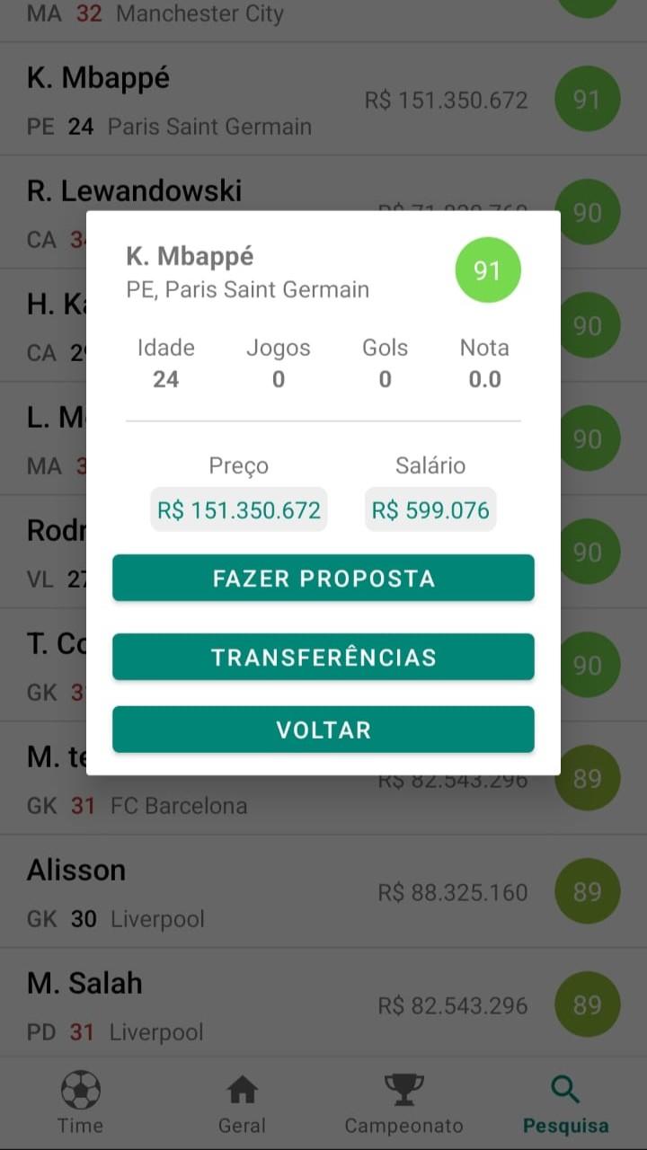 Futgol 2025 Manager de futebol para Android/iOS - TapTap