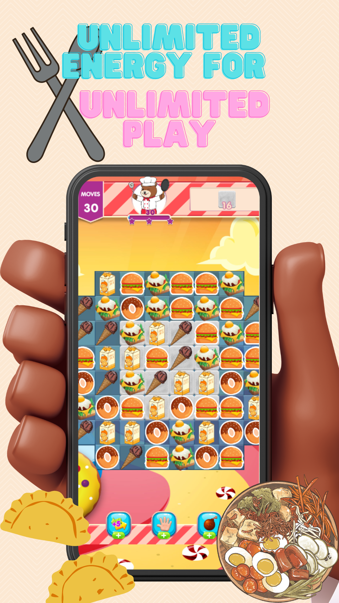 Bear Food Match:3D Fast Foodle android iOS-TapTap