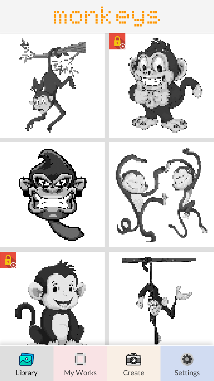 Monkeys Pixel Art android iOS-TapTap