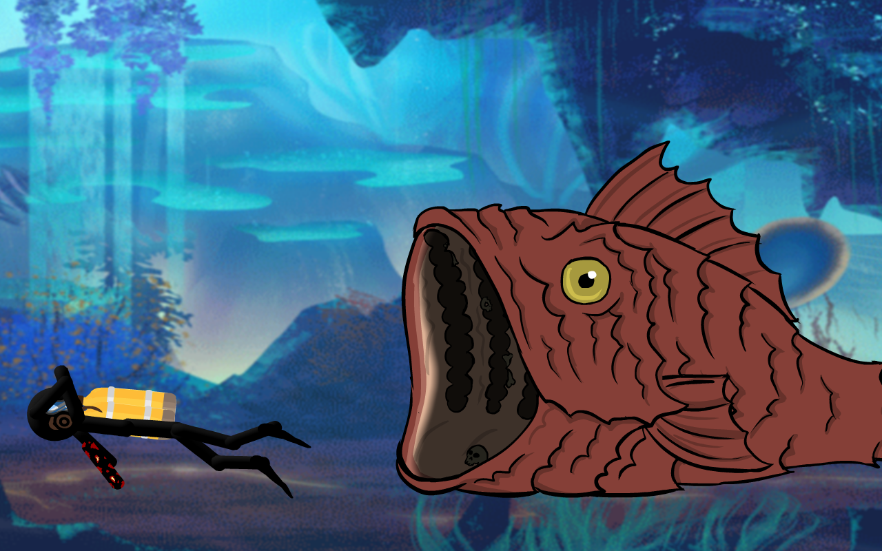 Stickman: Hunter fisherman and scuba diver android iOS apk download for ...