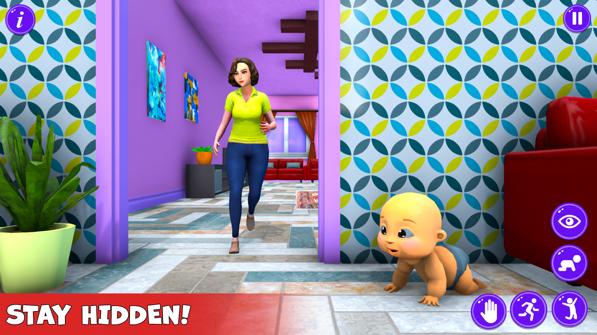 Baby hide and seek daddy Game android iOS pre-register-TapTap
