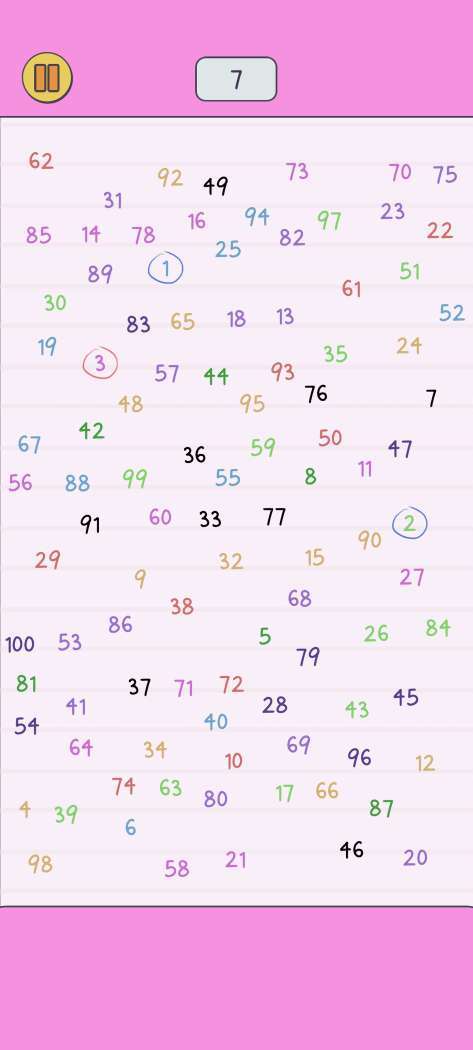 Spot the numbers: 1 to 100 for Android/iOS - TapTap