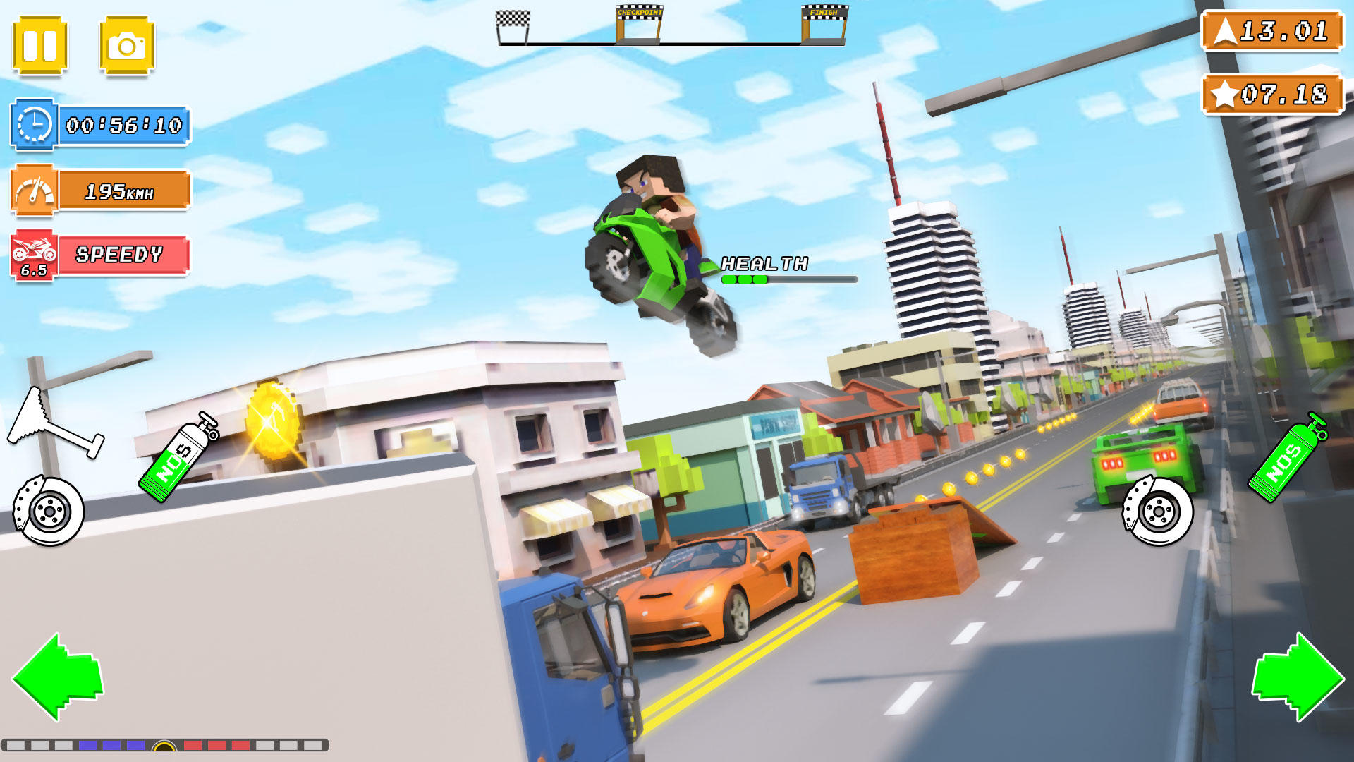 Blocky Bike Rider: Moto Racing android iOS apk download for free-TapTap