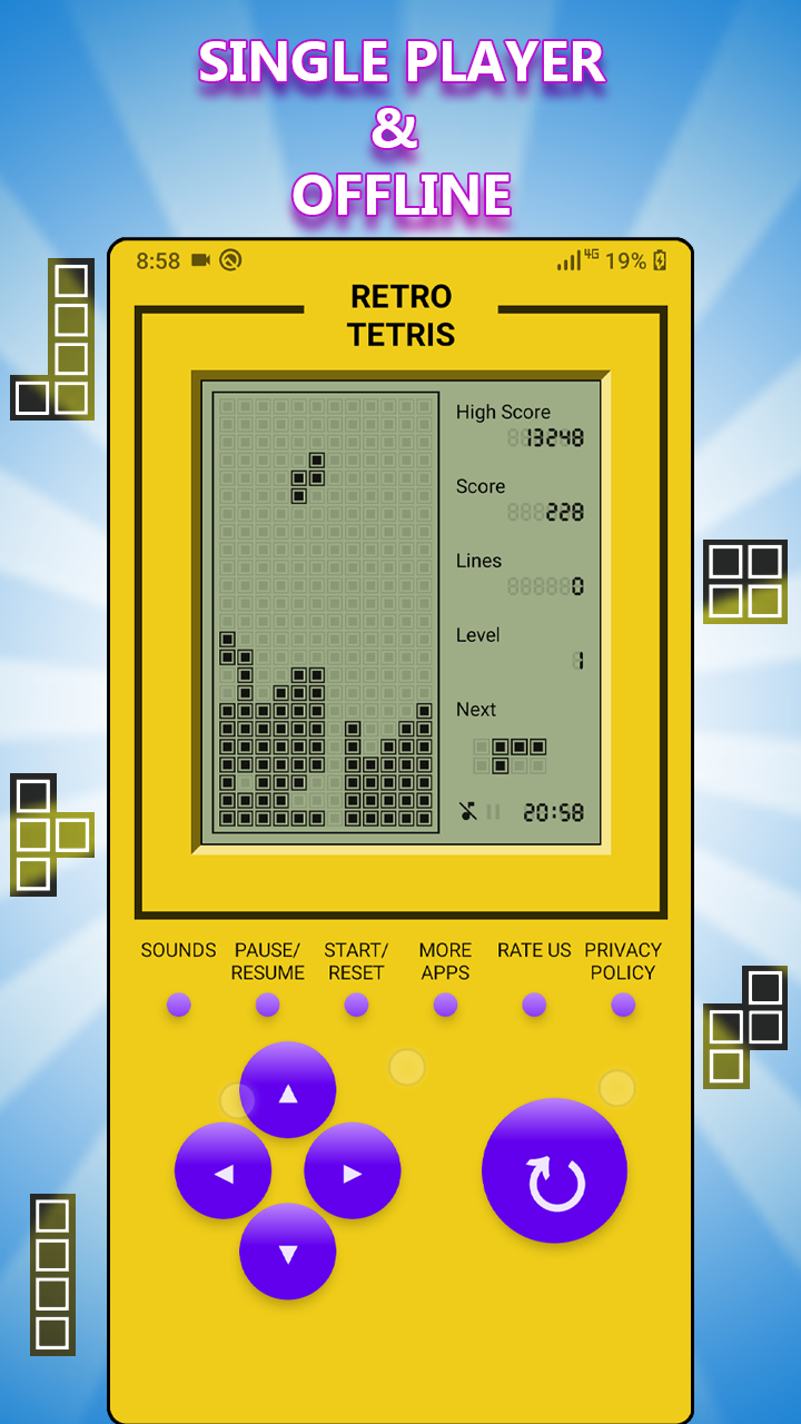 Retro Tetris Classic Game android iOS-TapTap
