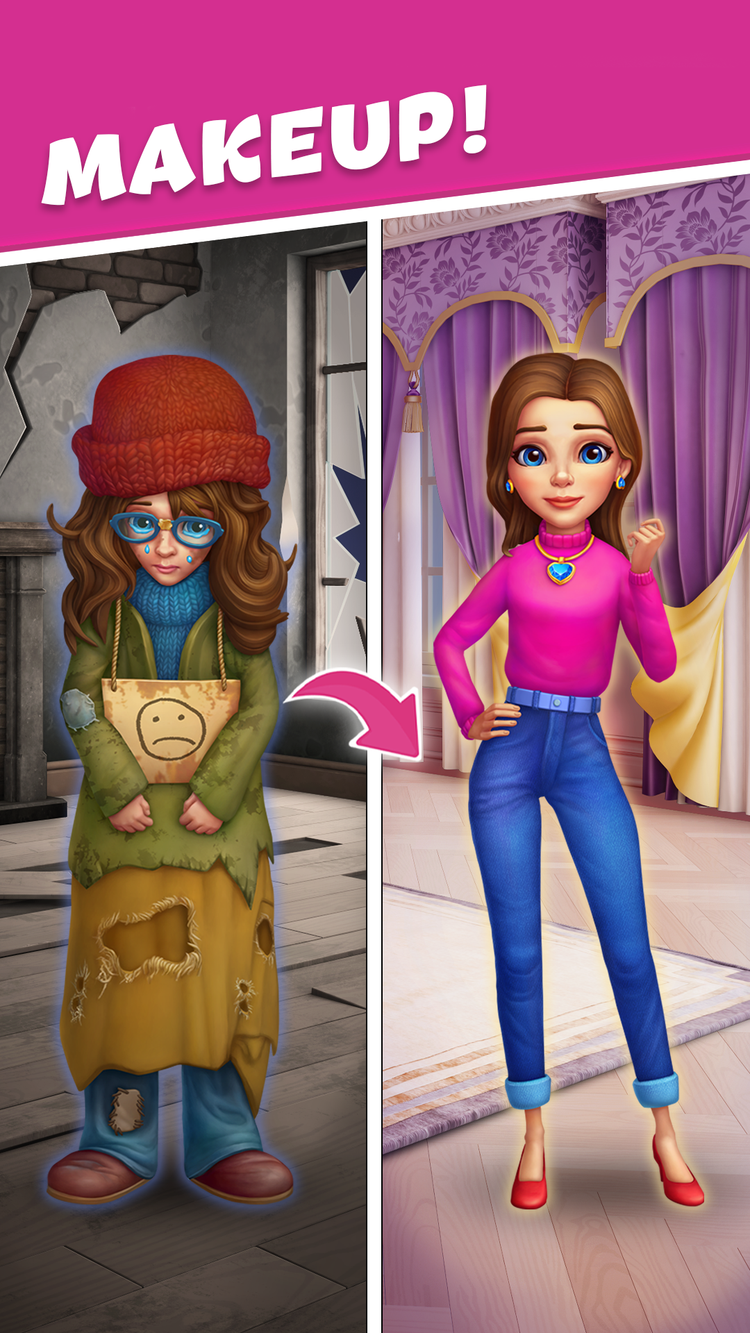 Makeover Time: Match 3 puzzles android iOS apk download for free-TapTap