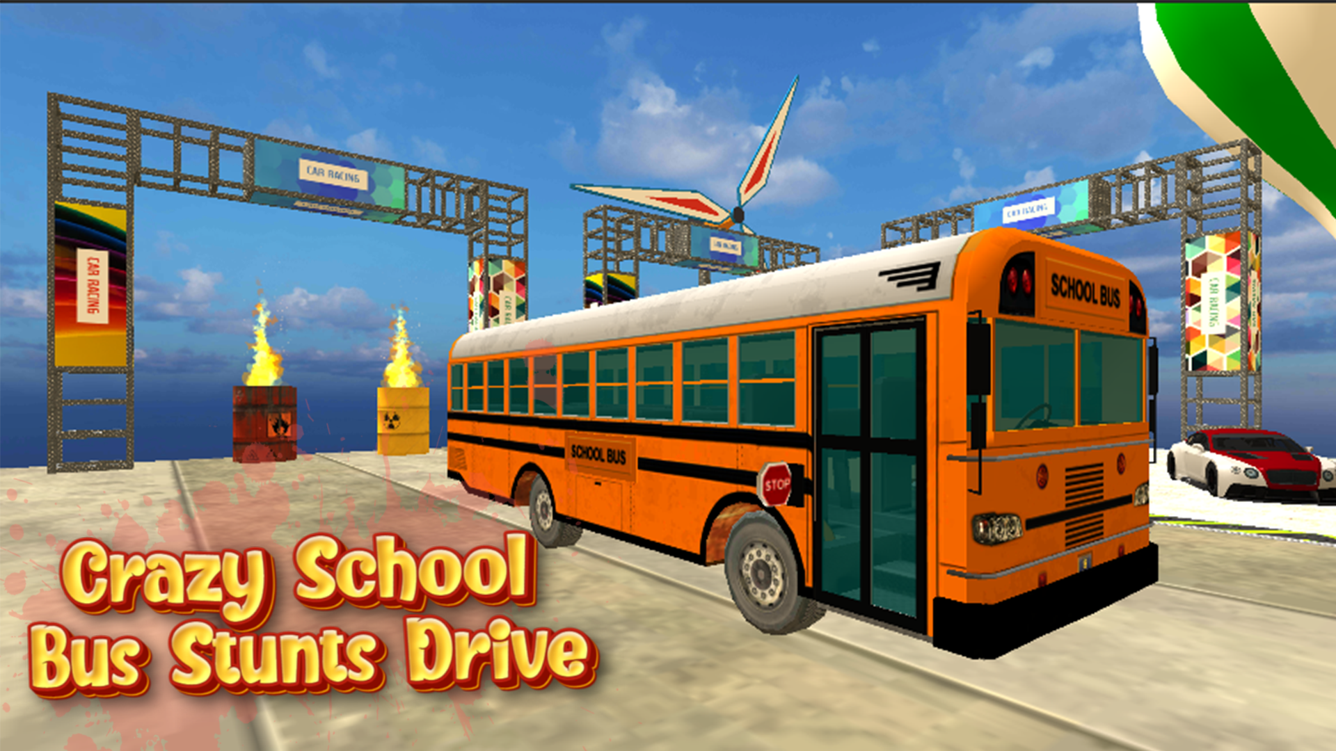 Crazy School Bus Stunts Drive android iOS-TapTap