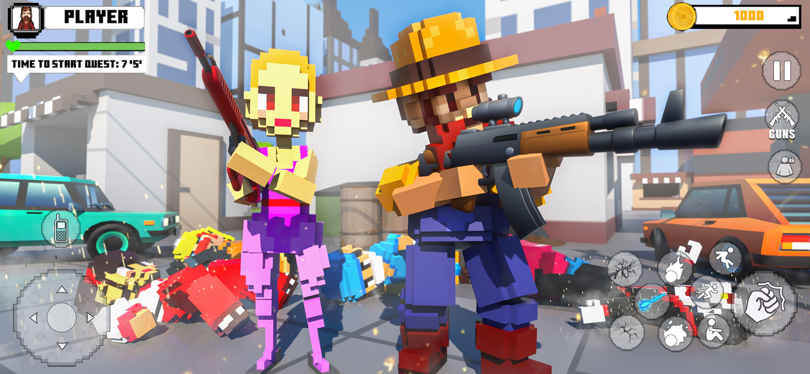 Blocky Dude Gangster Crime Sim android iOS apk download for free-TapTap