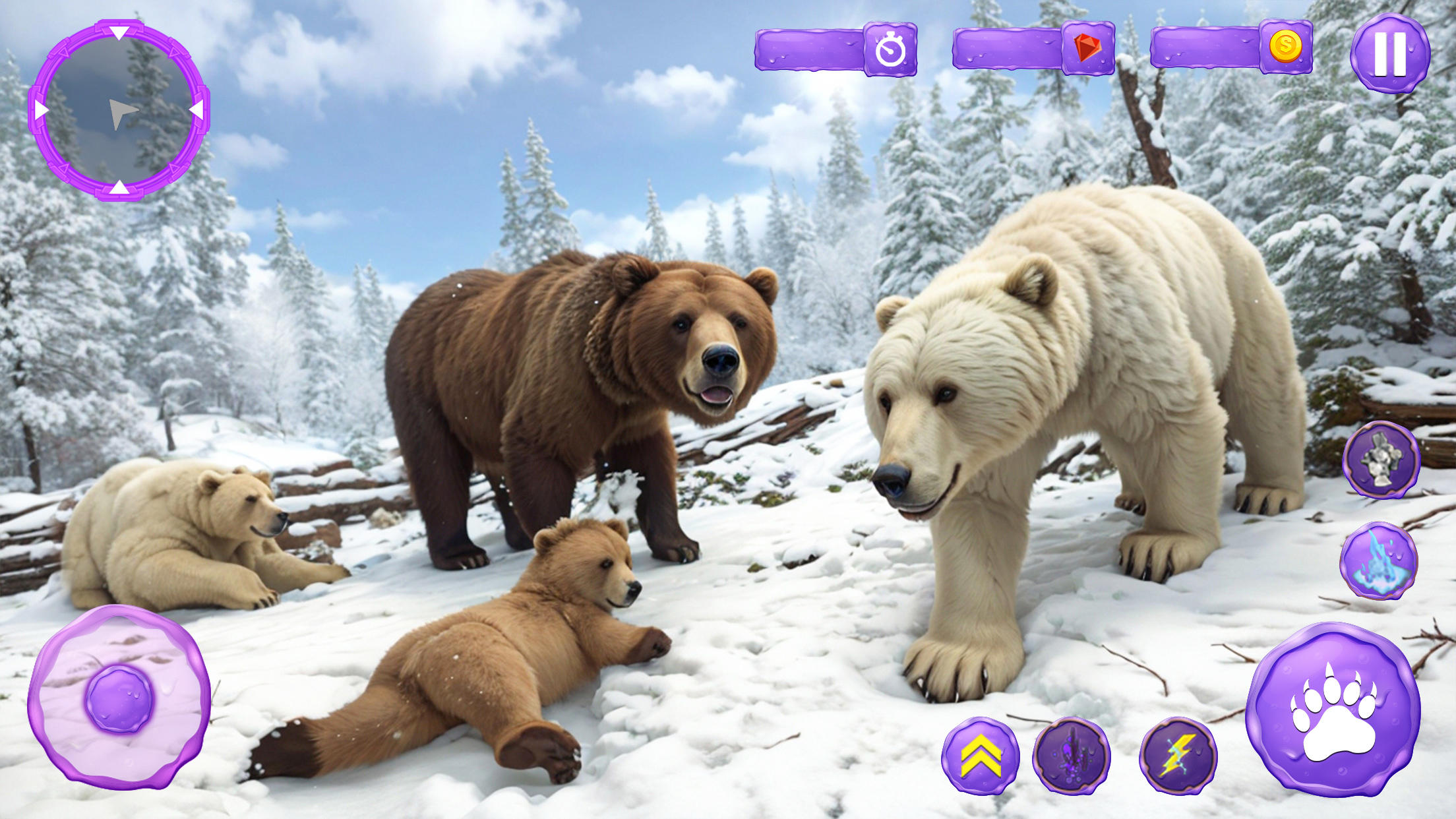 Arctic Polar Bear Family Sim android iOS apk download for free-TapTap