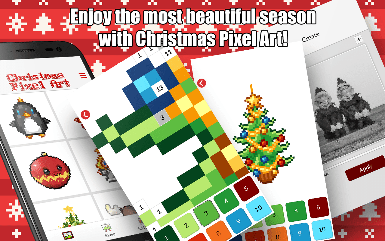 Christmas Color by Number Merry Xmas Pixel Art untuk Android/iOS