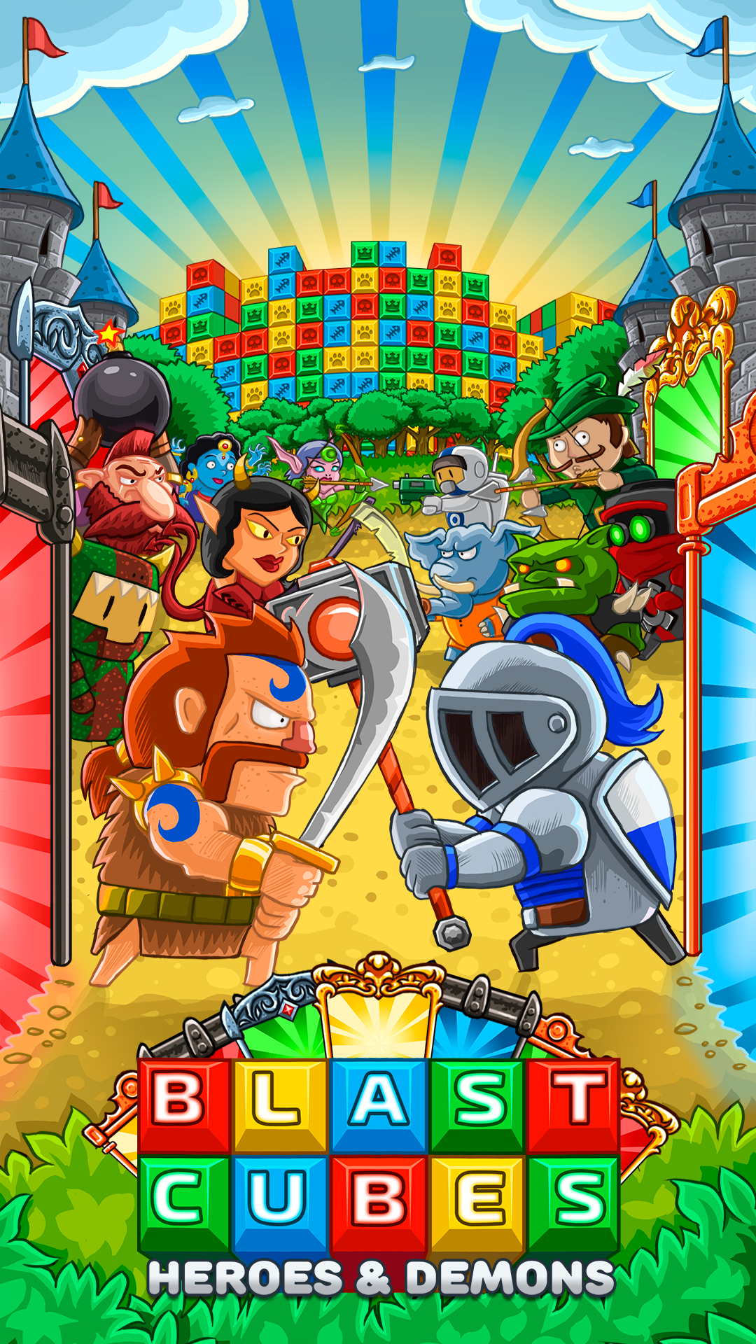 Blast Cubes: Heroes & Demons android iOS apk download for free-TapTap