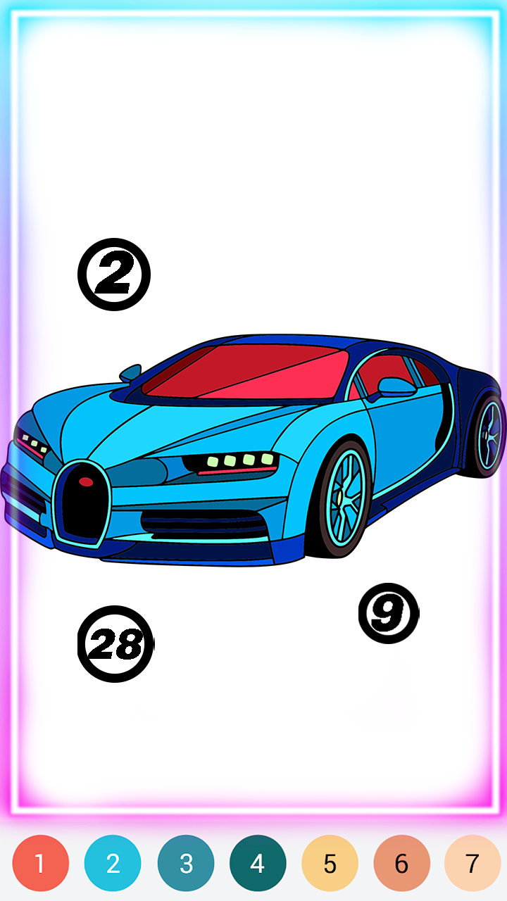 Cars Coloring by Number Book android iOS-TapTap