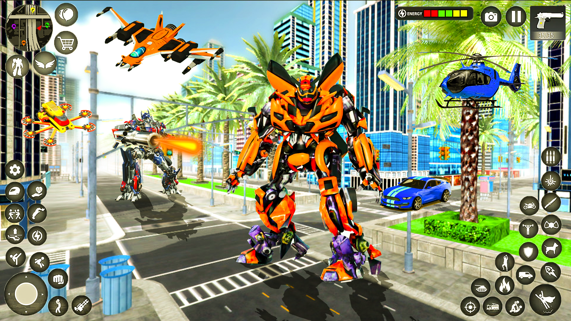 Flying Muscle Robot Car Game android iOS apk download for free-TapTap