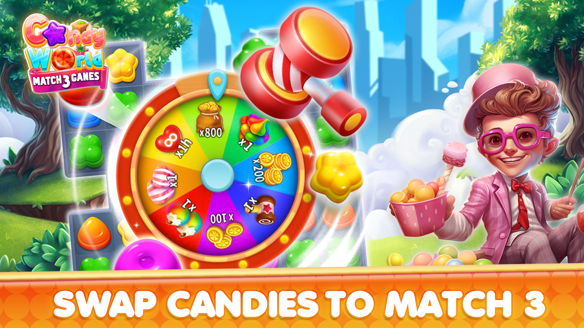 Candy World - Match 3 Games android iOS-TapTap