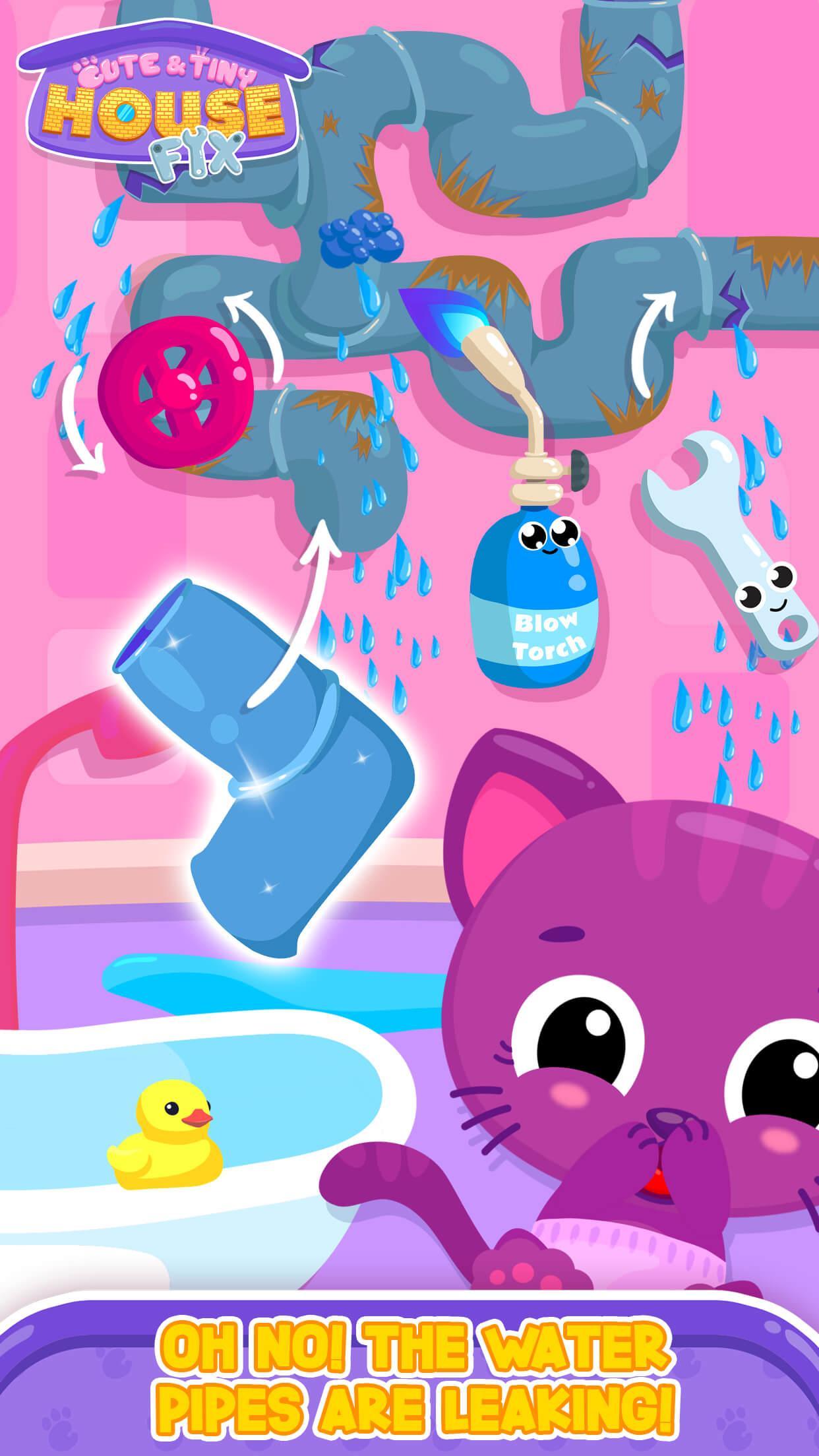 Cute Tiny House Fix - Mini Home Repair Cleanup for Android/iOS