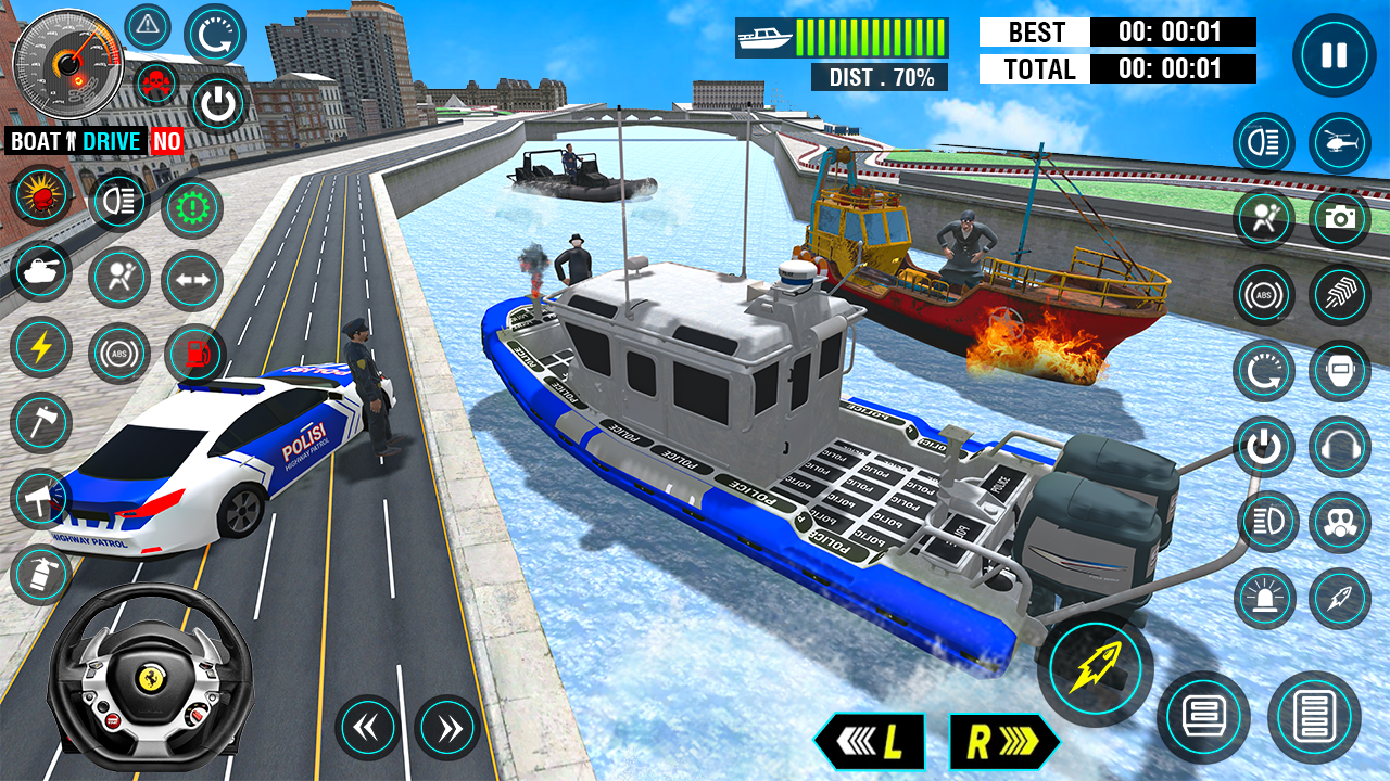 Police Boat Chase Boat Game 3D android iOS-TapTap