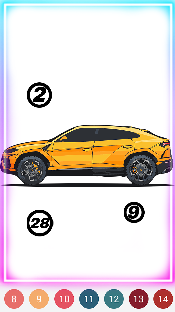 Cars Coloring by Number Book android iOS-TapTap