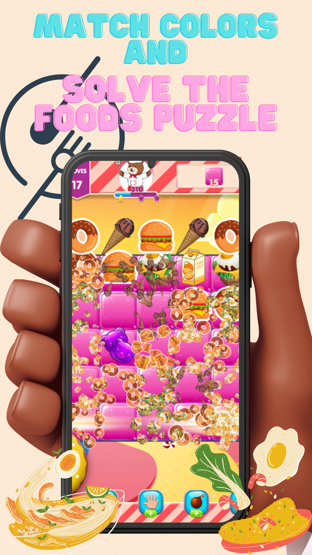 Bear Food Match:3D Fast Foodle android iOS-TapTap