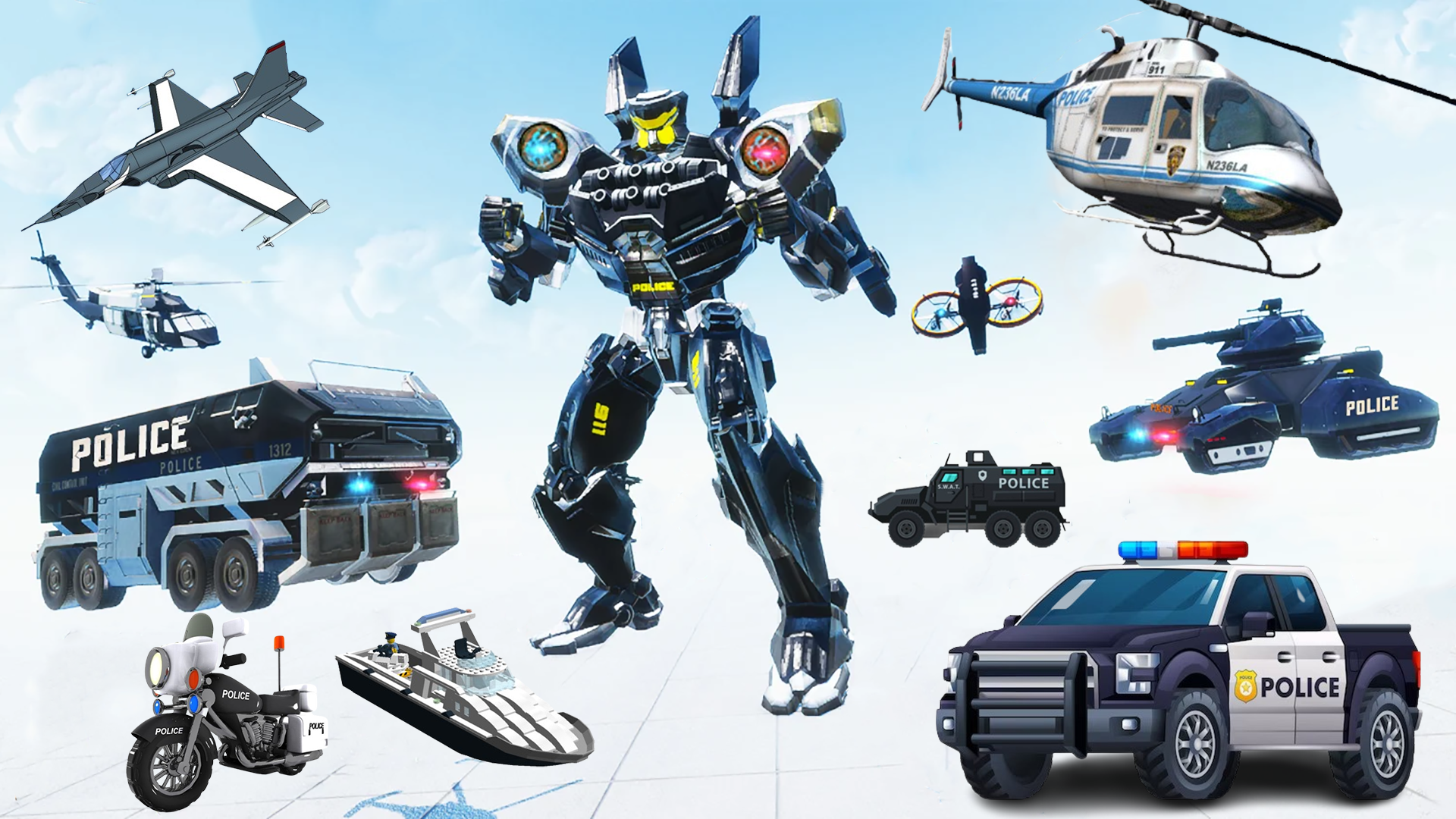 Police Car Robot Cop USA Fight android iOS apk download for free-TapTap