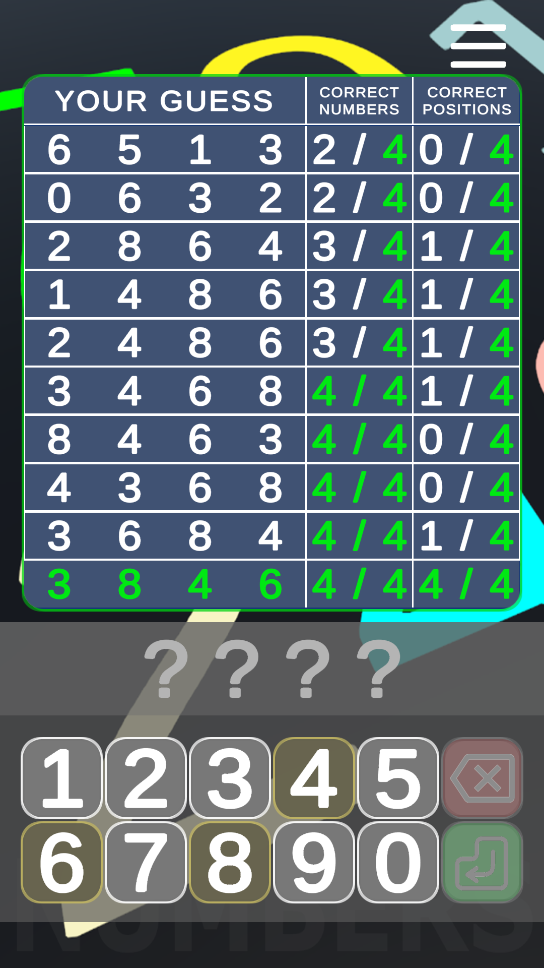 Guess 4 Numbers android iOS apk download for free-TapTap
