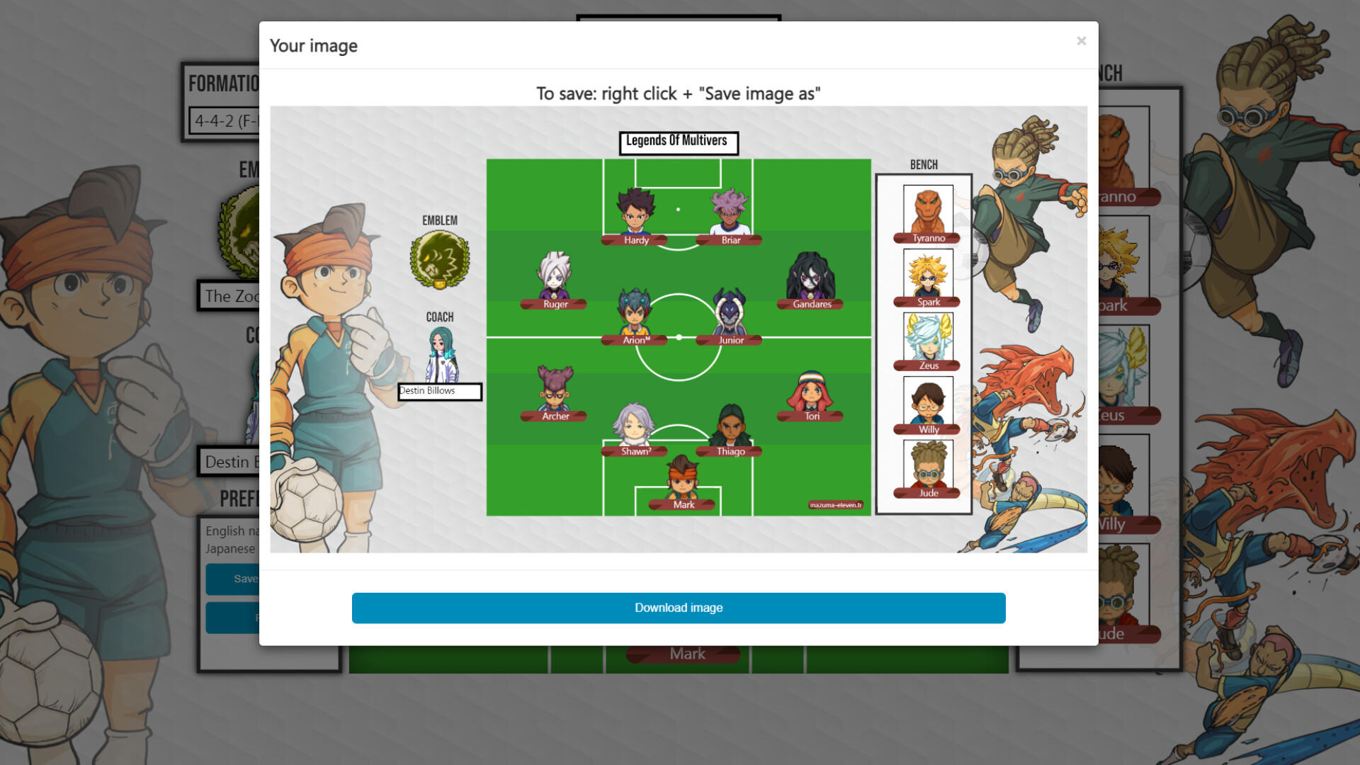 Inazuma Eleven Team Builder for Android/iOS - TapTap