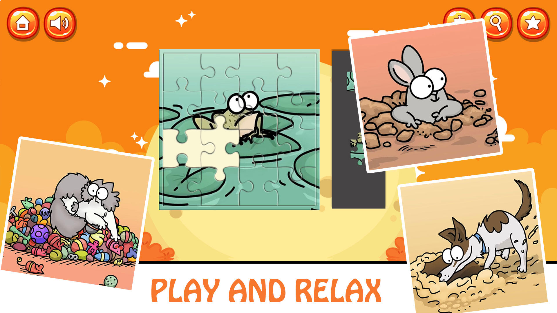 Jigsaw Simon cat Game Kids android iOS-TapTap