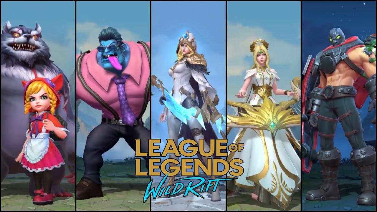 League of Legends Wild Rift: New 5 Skins (2D & 3D Models - Showcase ...
